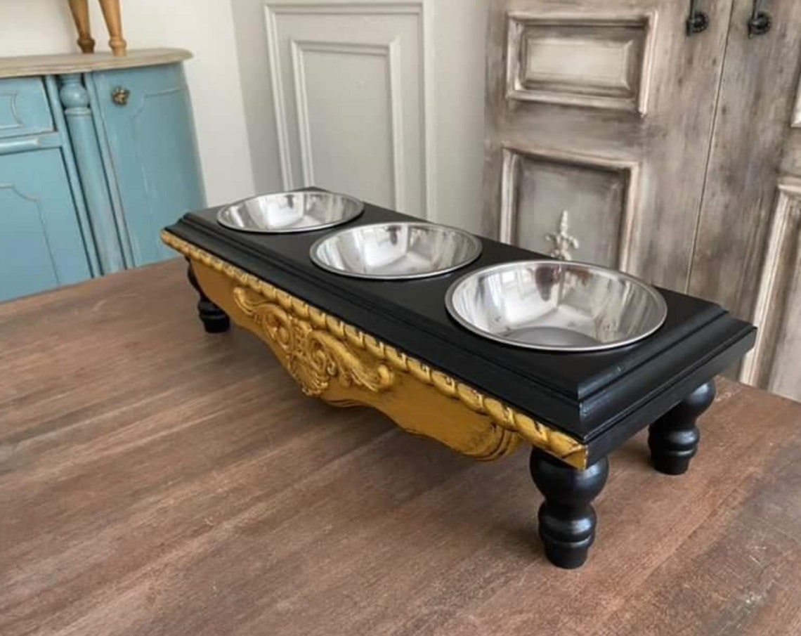 Raised Small Dog Bowl,pet Feeder,custom Modern Elevated Dog Bowl Stand ...