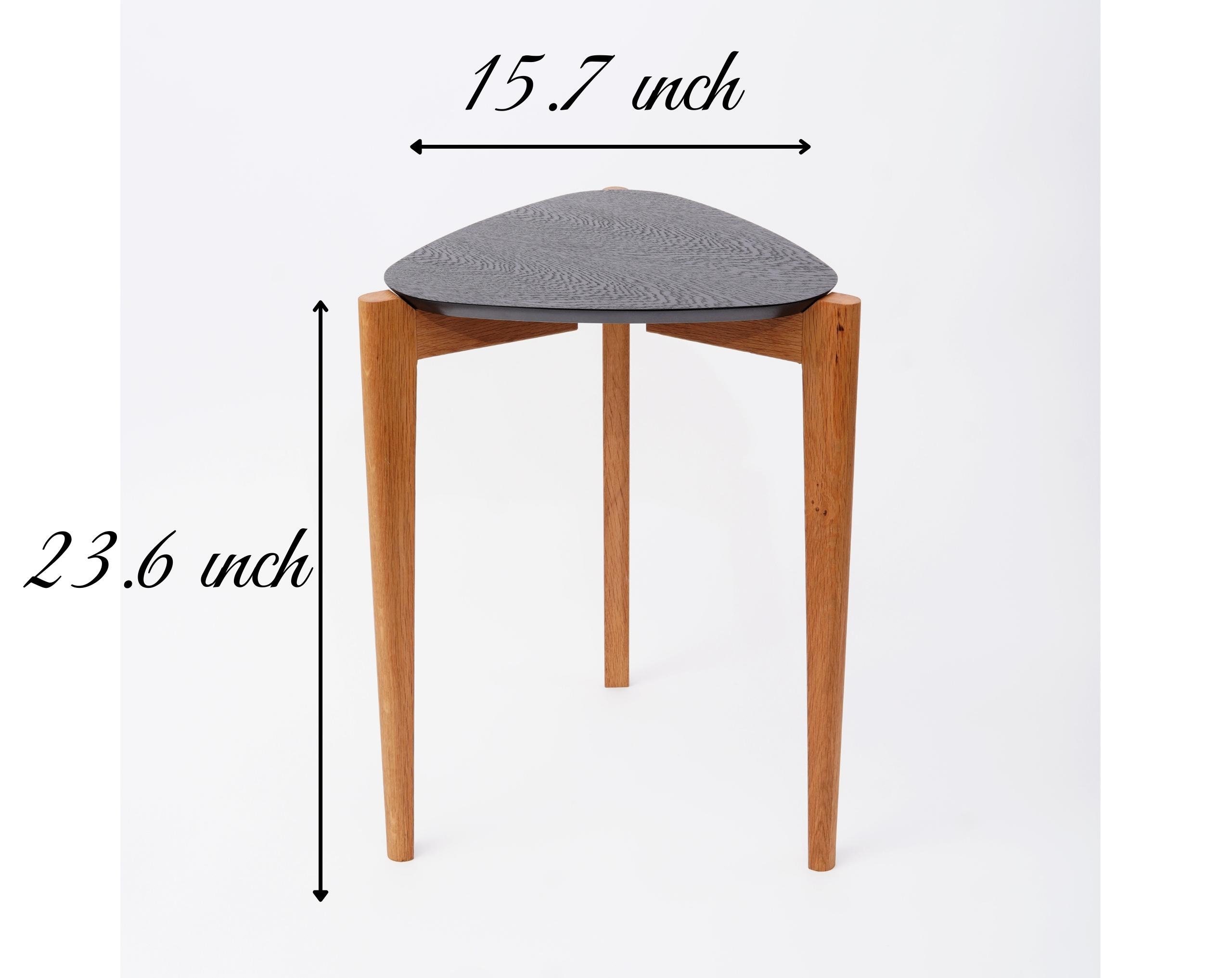 Triangle Oak End Table Farmhouse Style Wooden Middle Table - Etsy