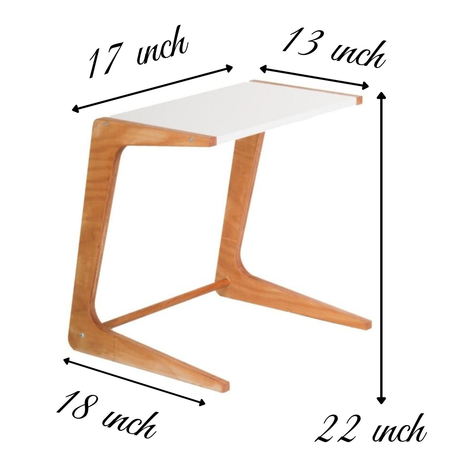 Sleek Wooden Coffee Table wood Laptop Desk,modern Minimalist Design for ...