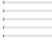 Treble Clef Printable Blank Sheet Music Music Staff Paper - Etsy