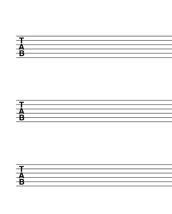 Blank Music Scale