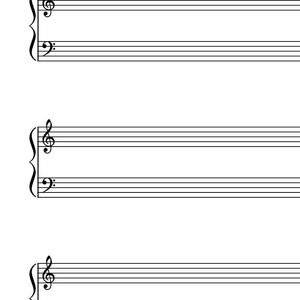 Grand Staff, Printable Blank Sheet Music, Music Staff Paper, Letter/a4 ...
