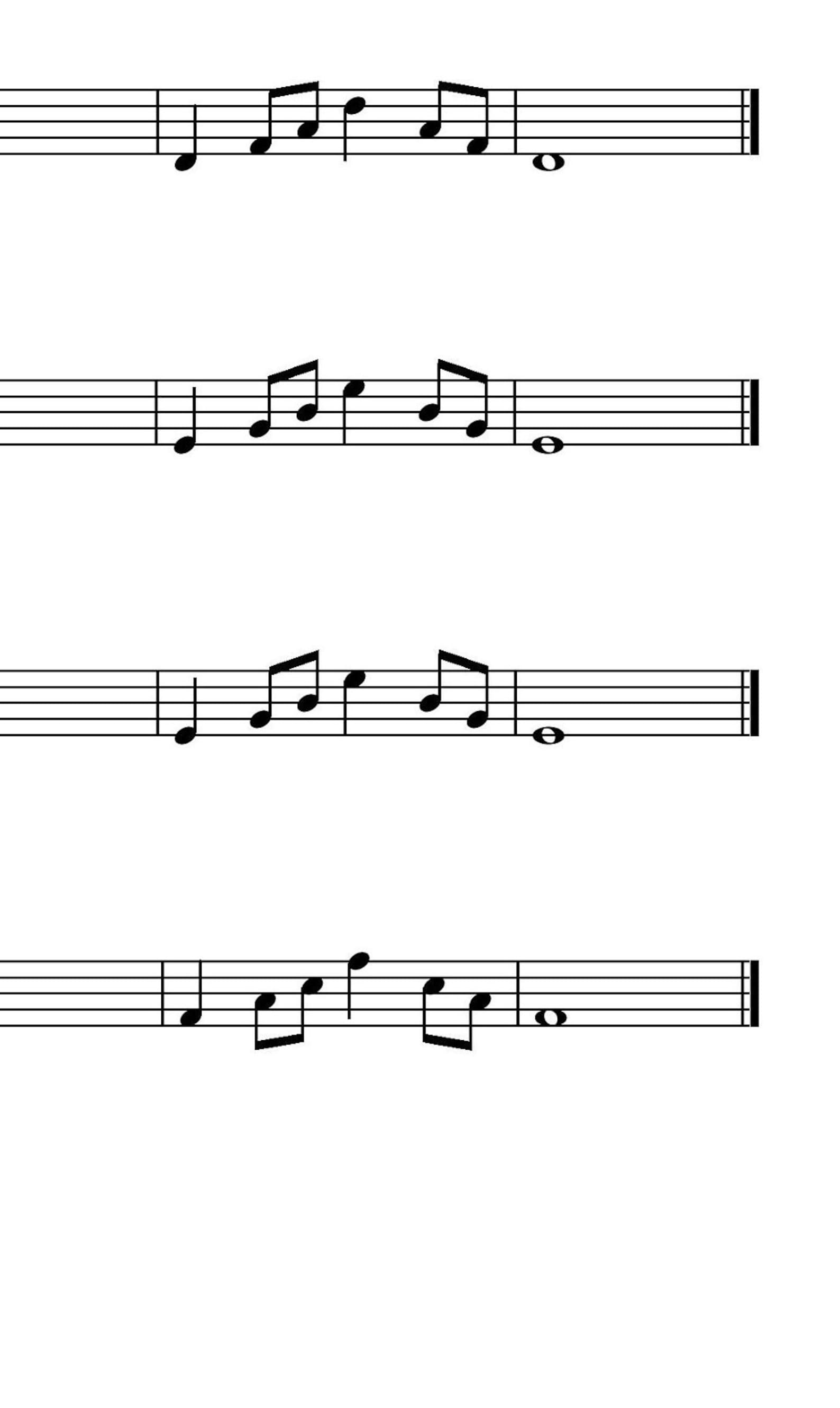 Minor Scales, Treble Clef, Printable Music Scales, Music Staff Paper ...