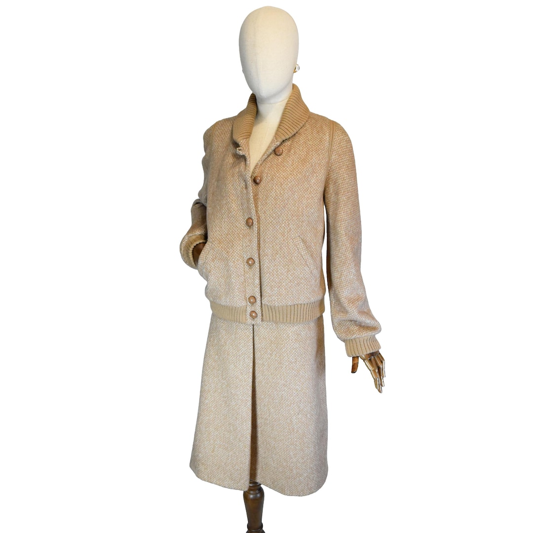 BASLER Vintage Set, 80s Wool Skirt Suit, A-line Skirt and Bomber Jacket ...