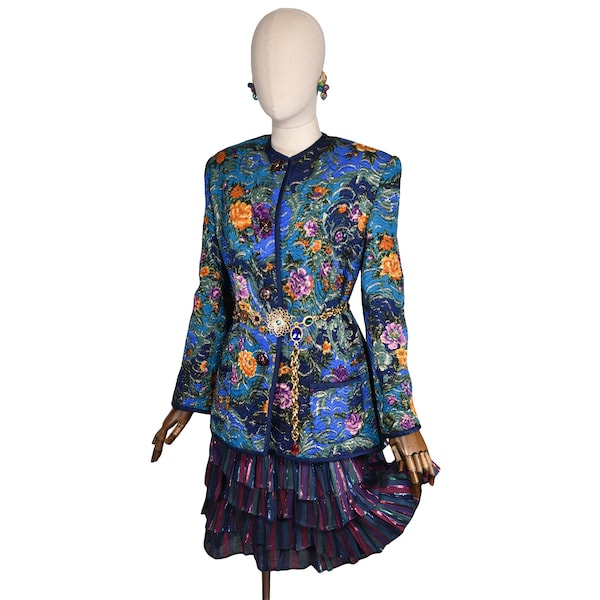 Blue Brocade Jacket - Etsy