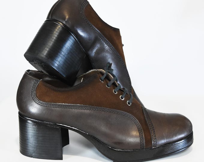 VINTAGE 70s Mens Platform Shoes, Real 70s Platform Shoes, Vintage Glam ...