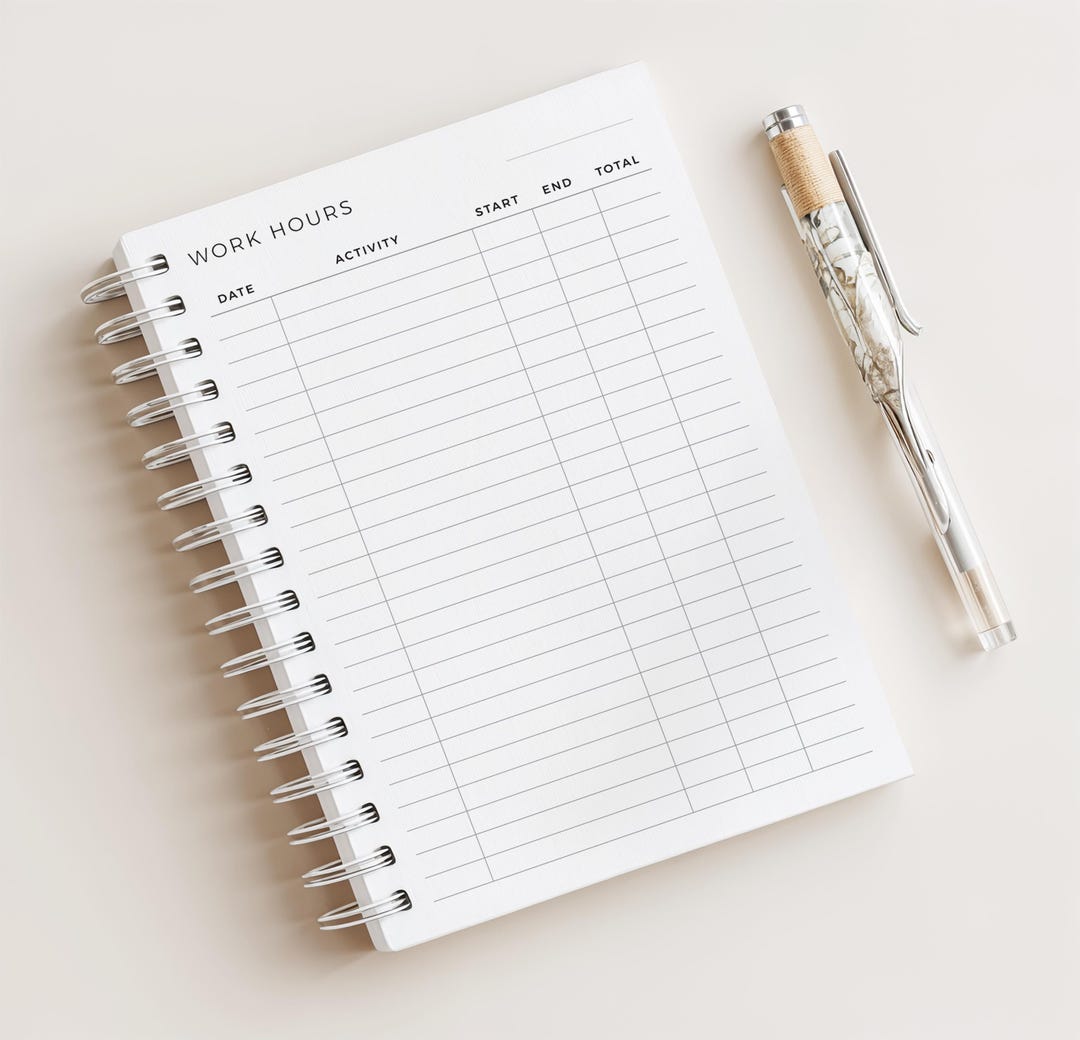 Work Hours Tracker • Work Time Tracker • Activity Tracker • 180 Pages ...
