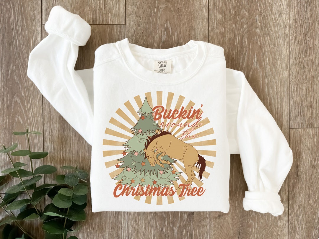 Buckin' Around the Christmas Tree Western PNG Digital - Etsy