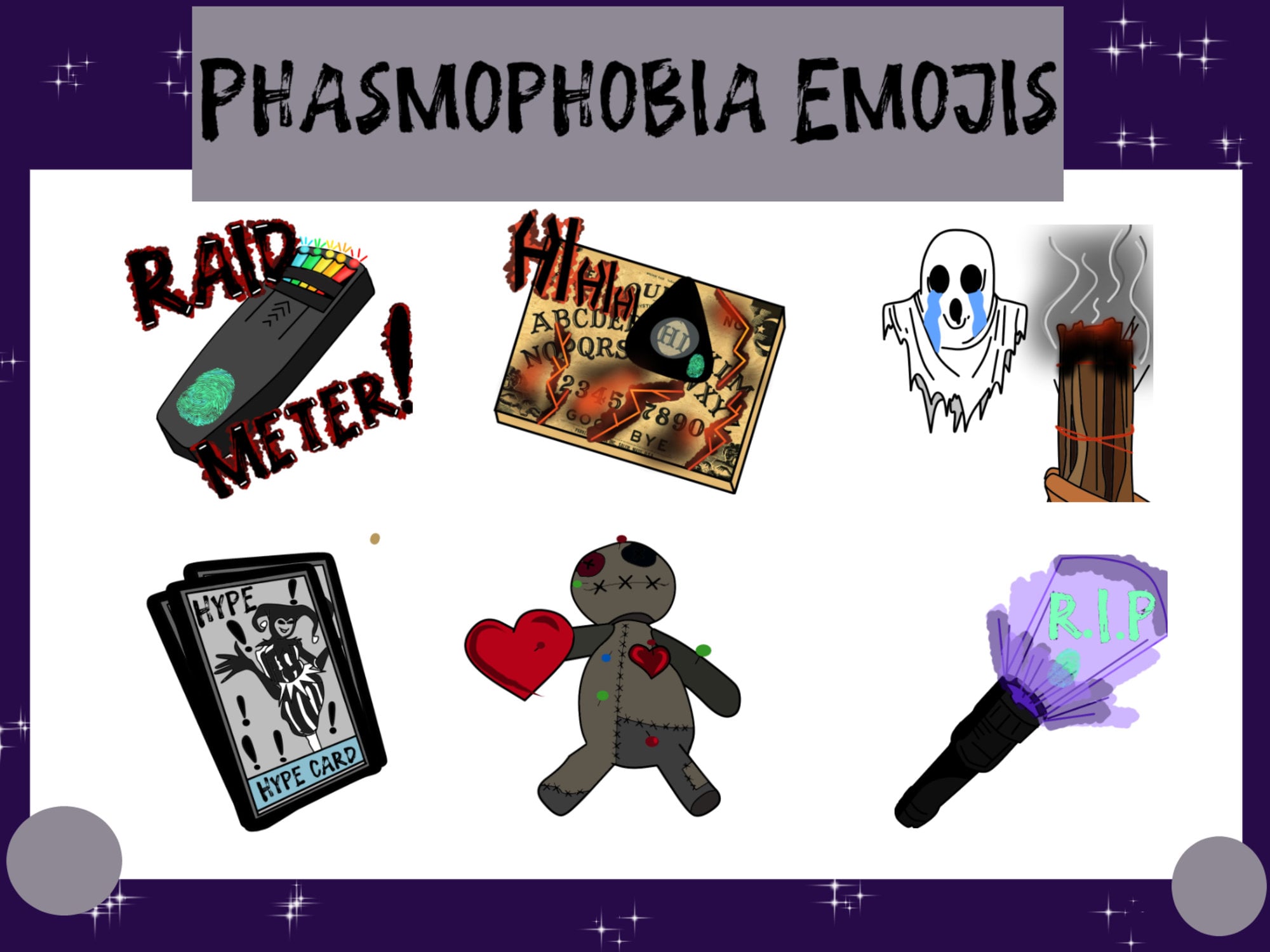 X6 Phasmophobia Emotes/ Scary Emojis/ Ghost Hunter/ Twitch / - Etsy UK
