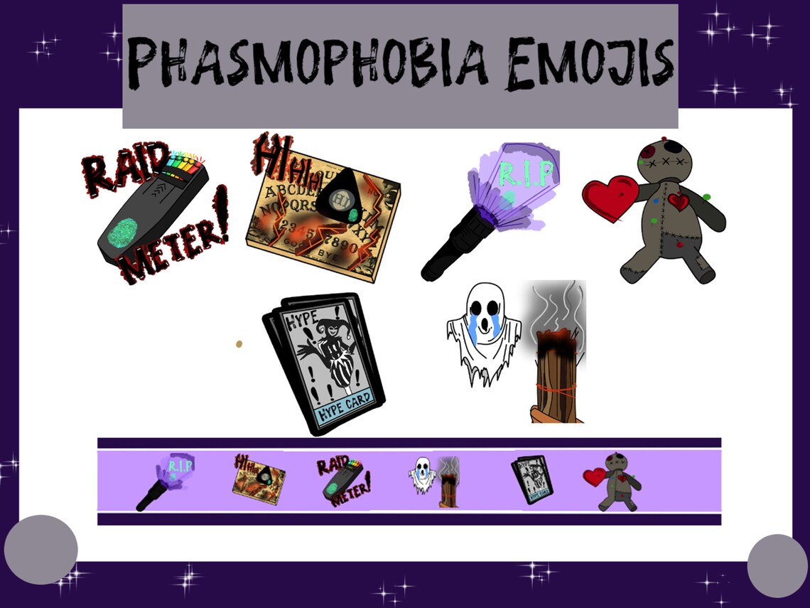 X6 Phasmophobia Emotes/ Scary Emojis/ Ghost Hunter/ Twitch / - Etsy UK