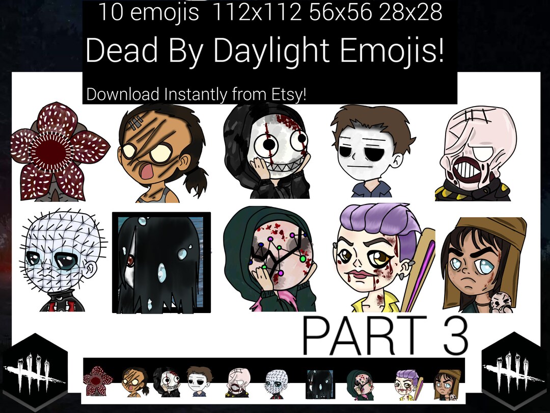X10 Dead by Daylight Chibi Killers PART 3 / Scary Emojis / - Etsy