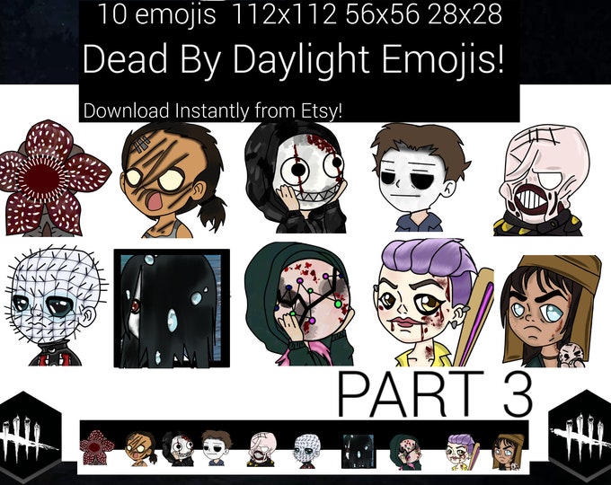 X10 Dead by Daylight Chibi Killers (PART 3) / Scary Emojis / DBD ...