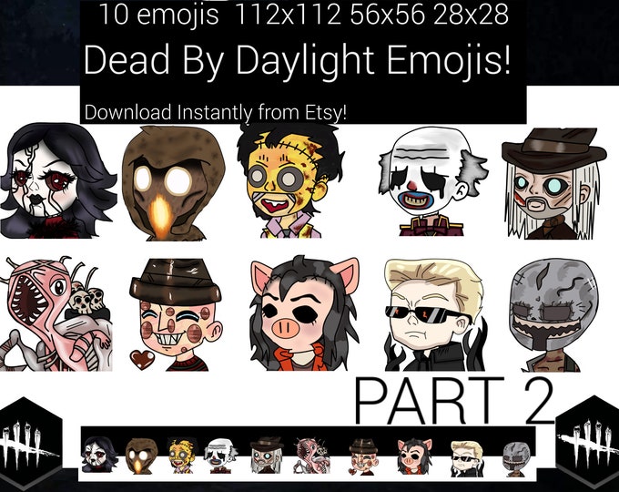 X10 Dead by Daylight Chibi Killers PART 2 / Scary Emojis / DBD / Twitch ...