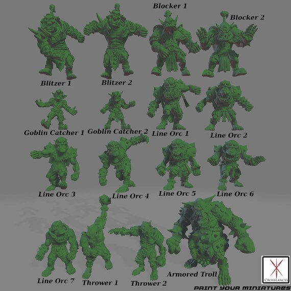 Orc Football Team Crosslances - Etsy