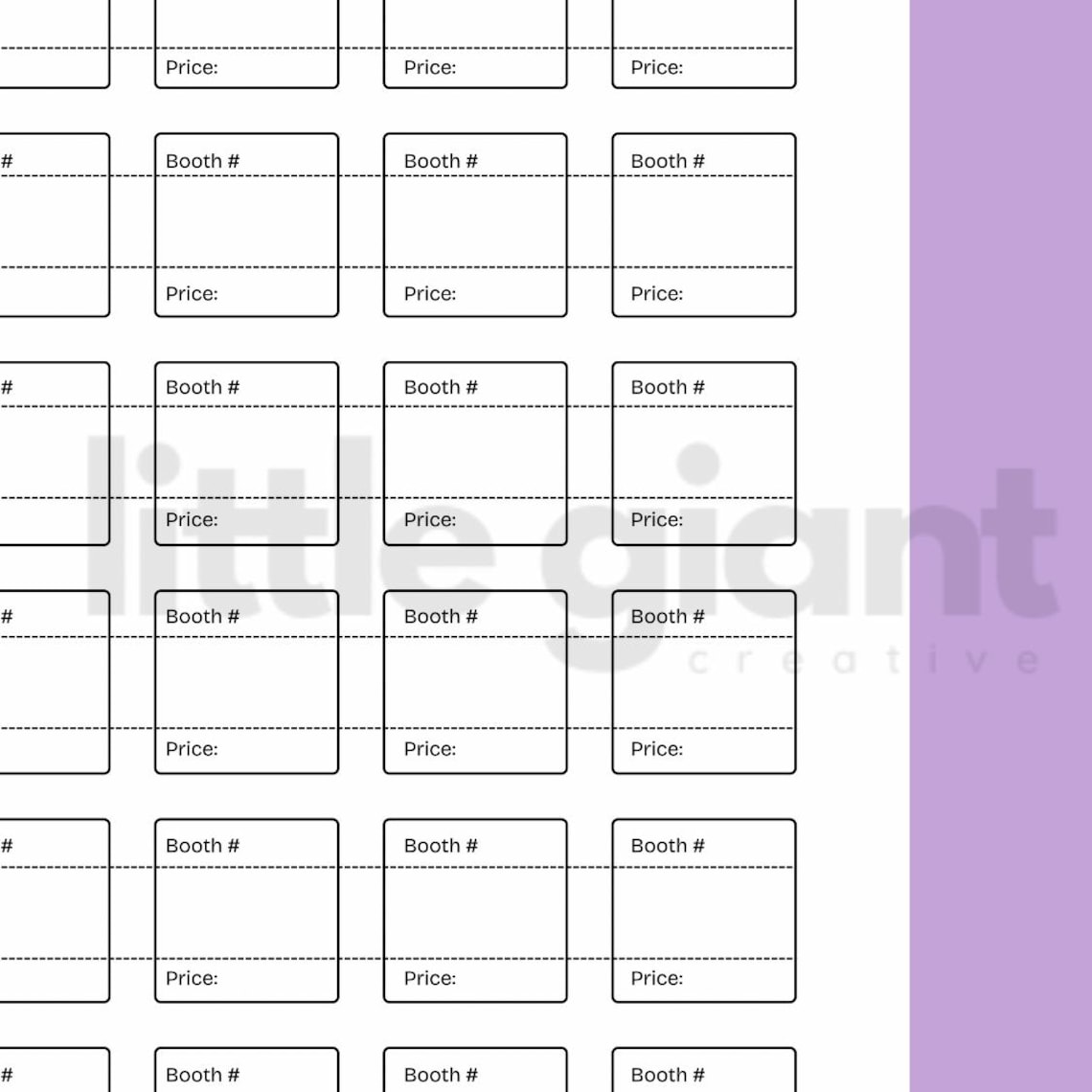 Vendor Booth Tags 1x1 Inch – Instant Download for Market & Event ...
