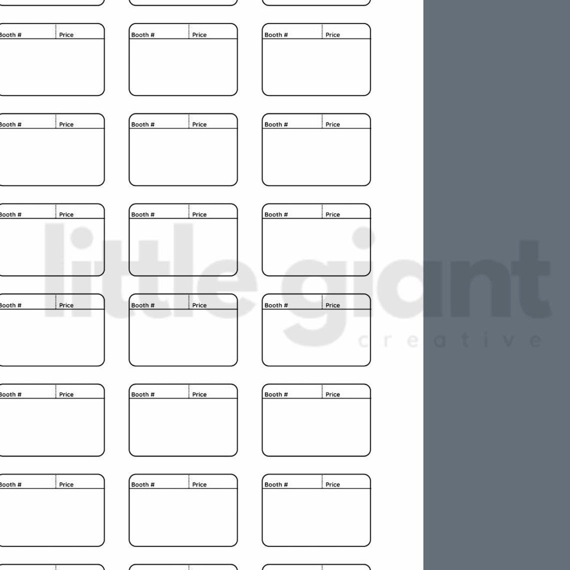 Vendor Booth Tags 1x1.5 Inch – Instant Download for Market & Event ...