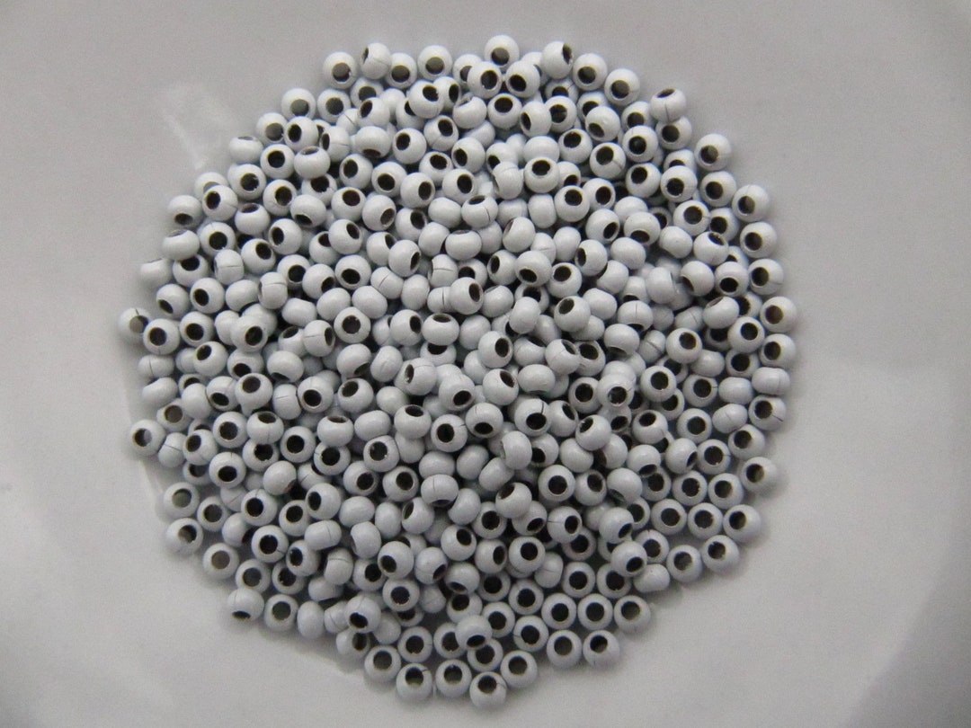 Size 11 White Epoxy Painted Brass Seamed Seed Bead - 10 Grams - Etsy