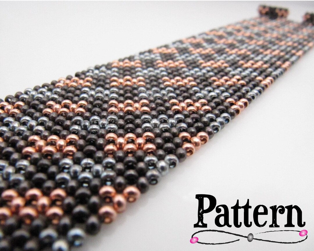 Pattern Only ** - Diagonal Right Angle Weave - 3-color Weave- Instant ...