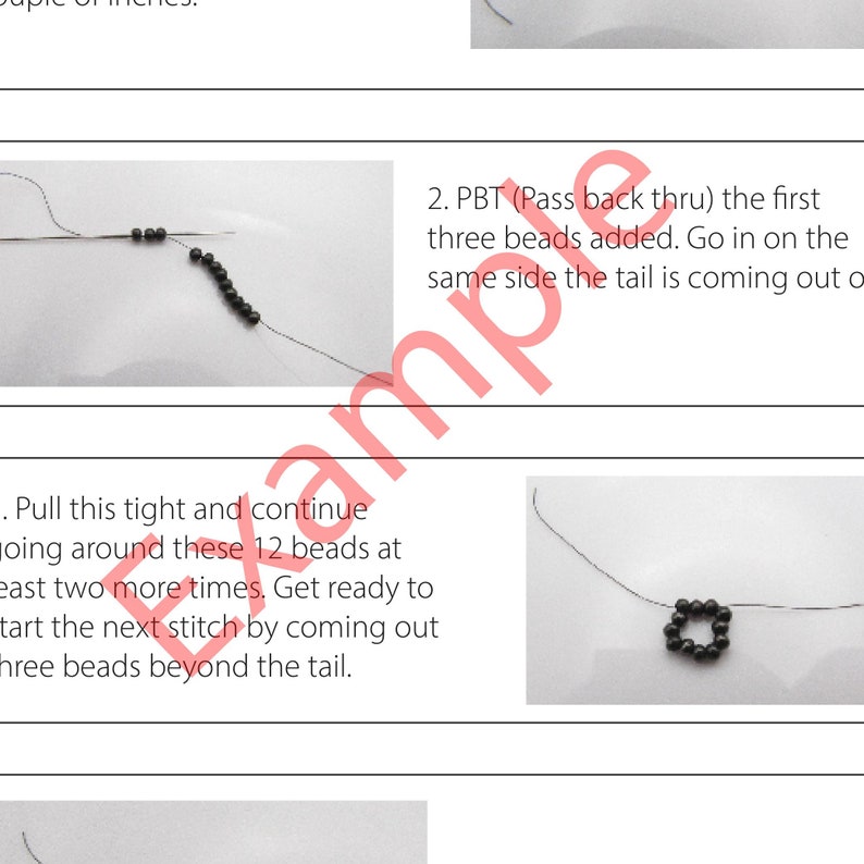 PDF **tutorial** CRAW Captured Chaton Beaded Bead - Step-by-step ...