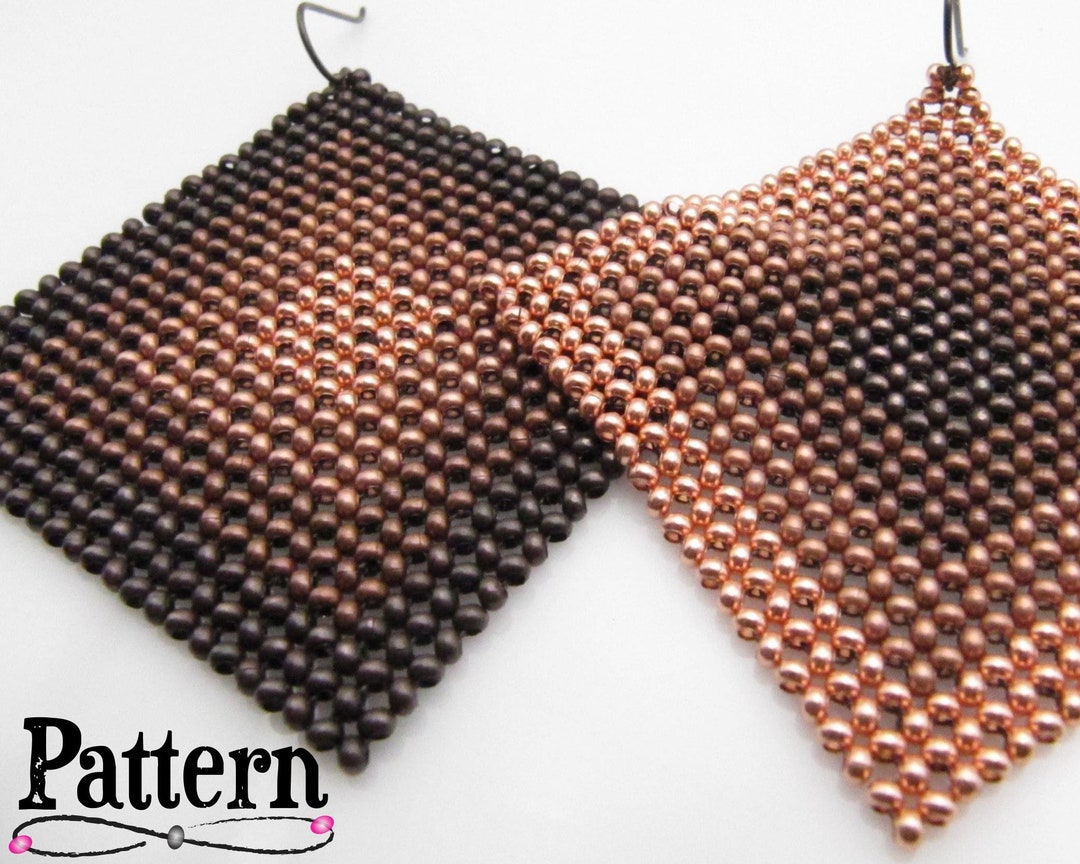 Pattern Only ** - Metal Mesh Earrings Radiating Pattern - Right Angle ...