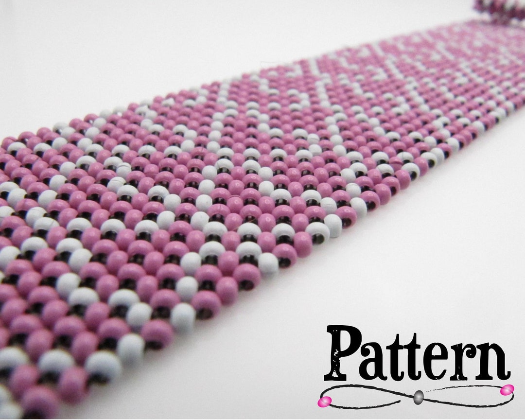 Pattern Only ** - Diagonal Right Angle Weave - Hearts - Instant PDF ...