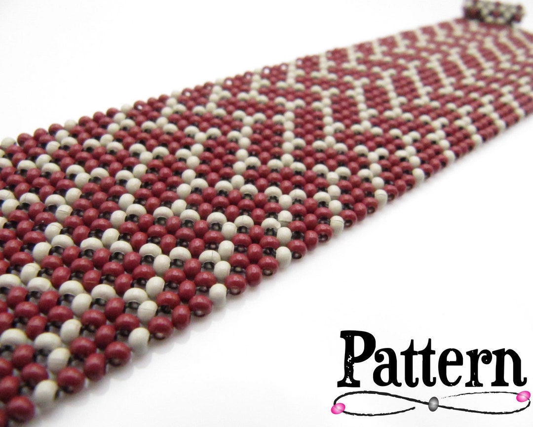 Pattern Only ** - Diagonal Right Angle Weave - Bricks in Herringbone ...