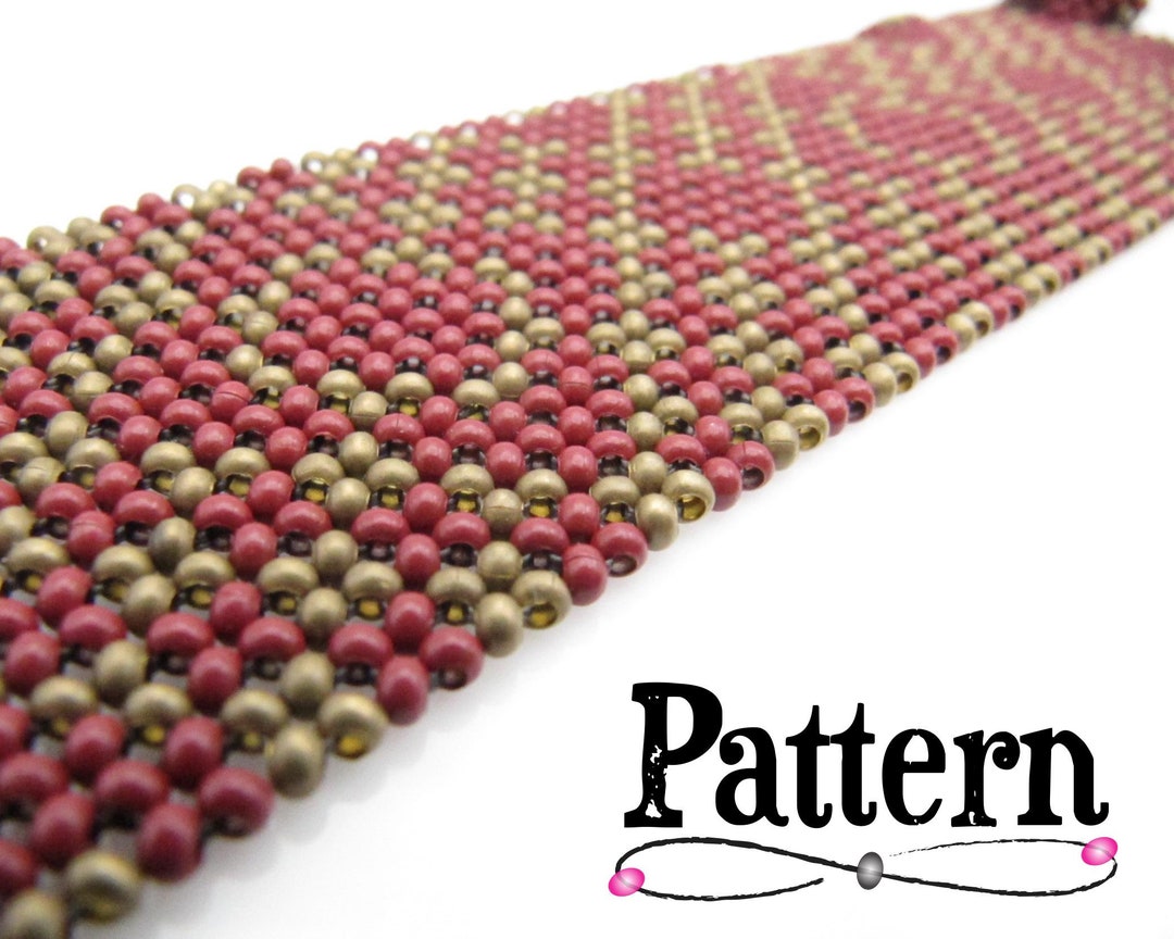 Pattern Only ** - Diagonal Right Angle Weave - Asian Inspired- Instant ...