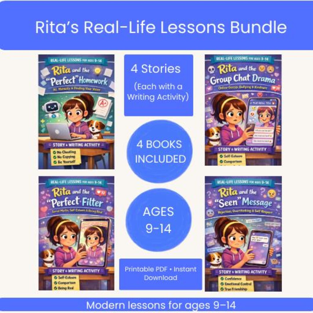 Teen SEL Bundle Ages 9-14 | 4 Stories + Writing Activities | Digital ...