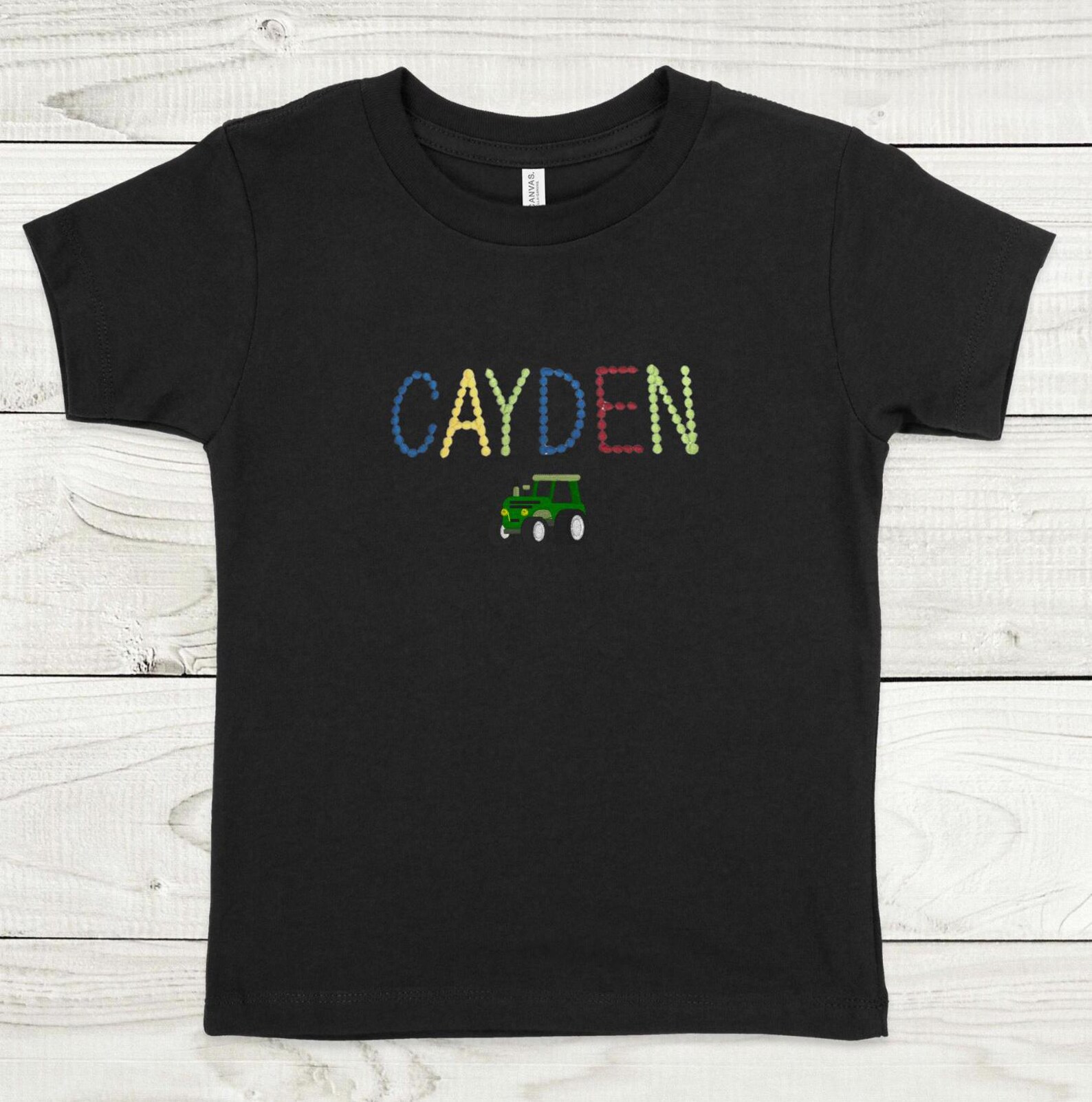 Personalized Embroidered Name Shirt: Custom Cotton Toddler Tee - Etsy