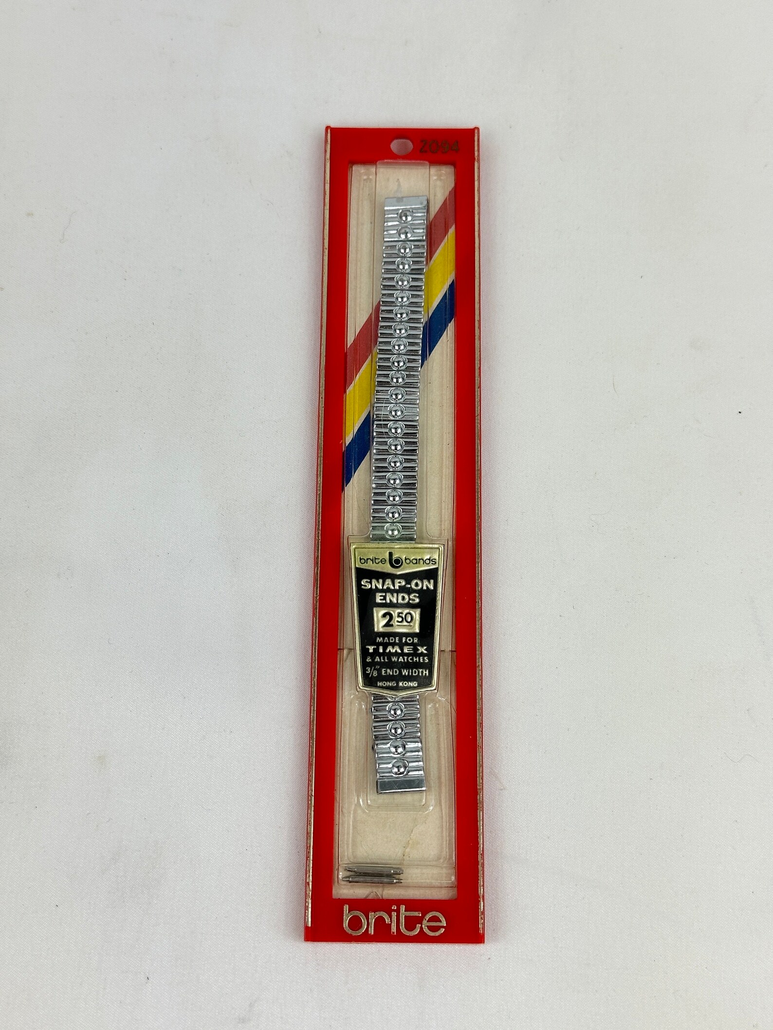 Vintage Brite Bands Silver Tone Style Z094 Snap on Ends Made for Timex ...