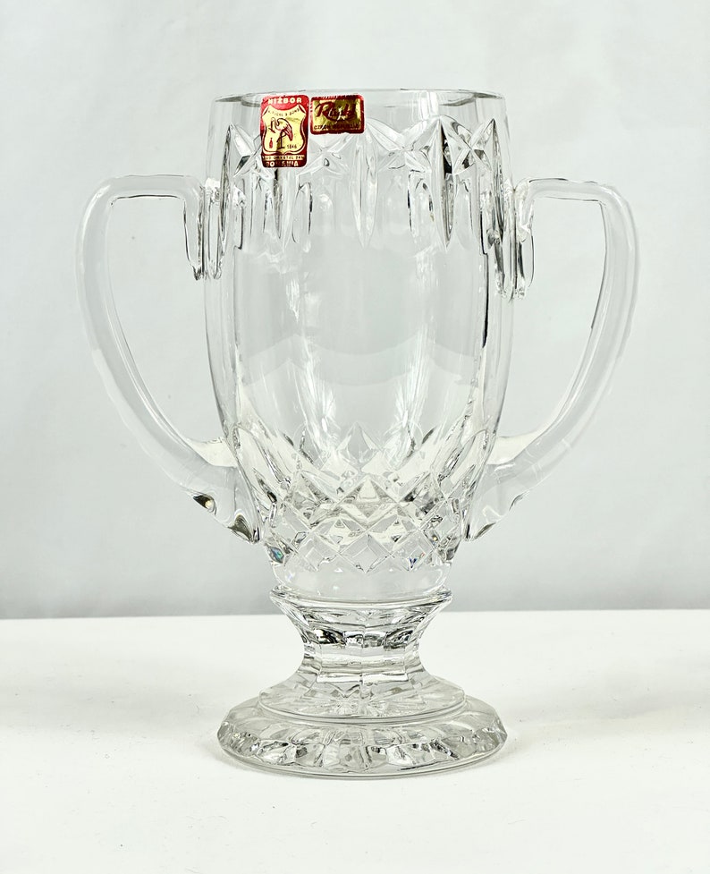 Art Deco Double Handle Trophy Nizbor A. Ruckl & Sons 24% Lead Crystal ...
