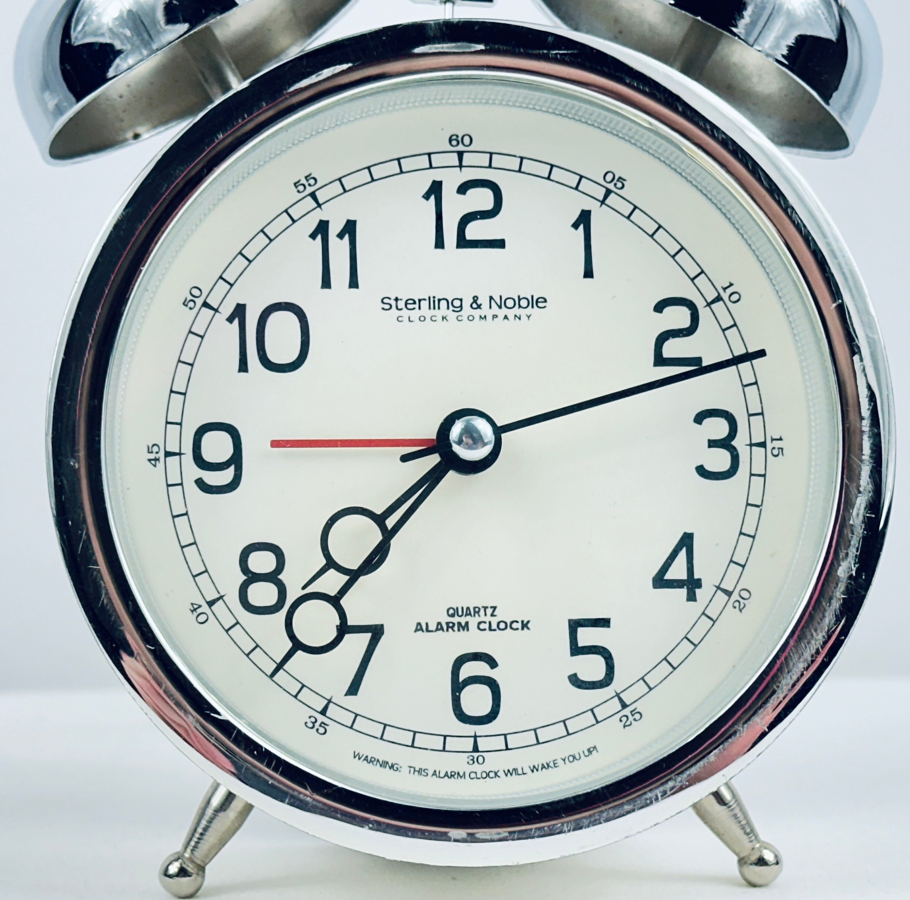 Vintage 1990s Sterling & Noble Clock Company 4 Retro Chrome Analog ...