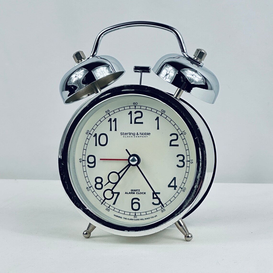 Vintage 1990s Sterling & Noble Clock Company 4 Retro Chrome Analog ...