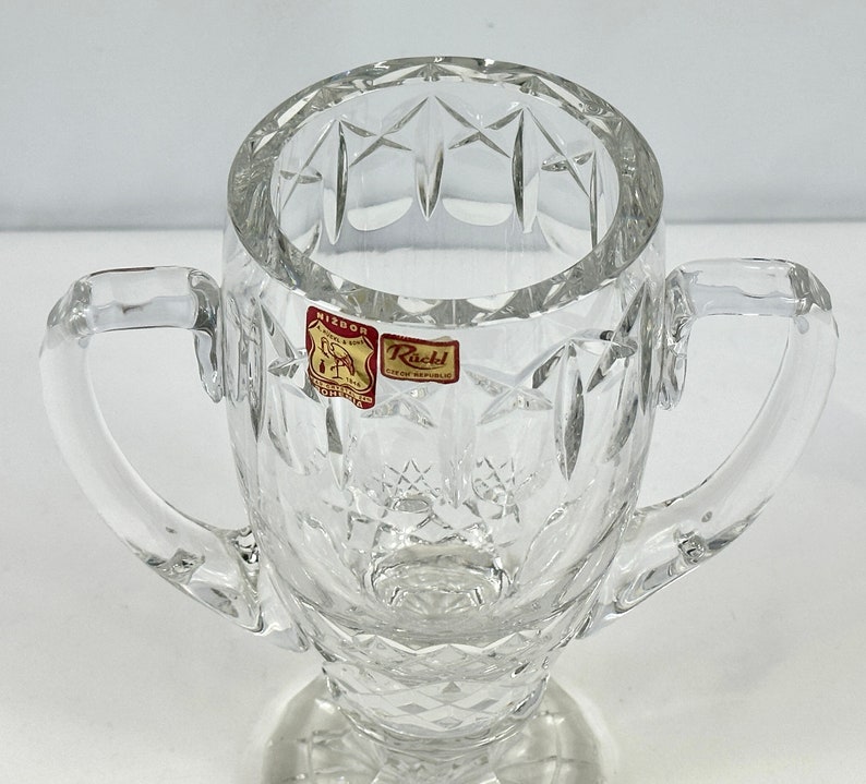 Art Deco Double Handle Trophy Nizbor A. Ruckl & Sons 24% Lead Crystal ...