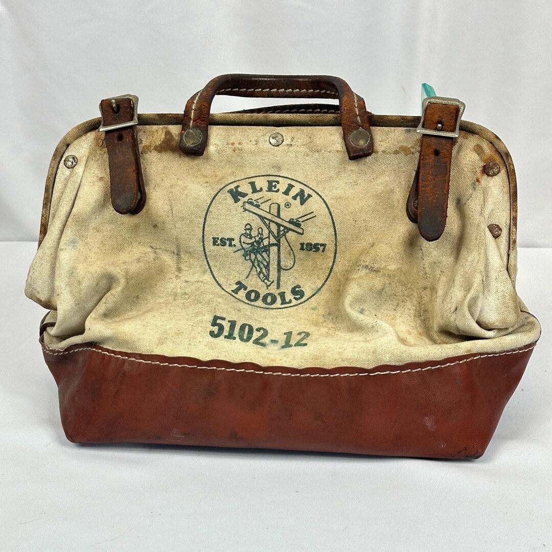 Mid Century Klein Linemans Tool Bag 5102-12 in Canvas & Leather - Etsy