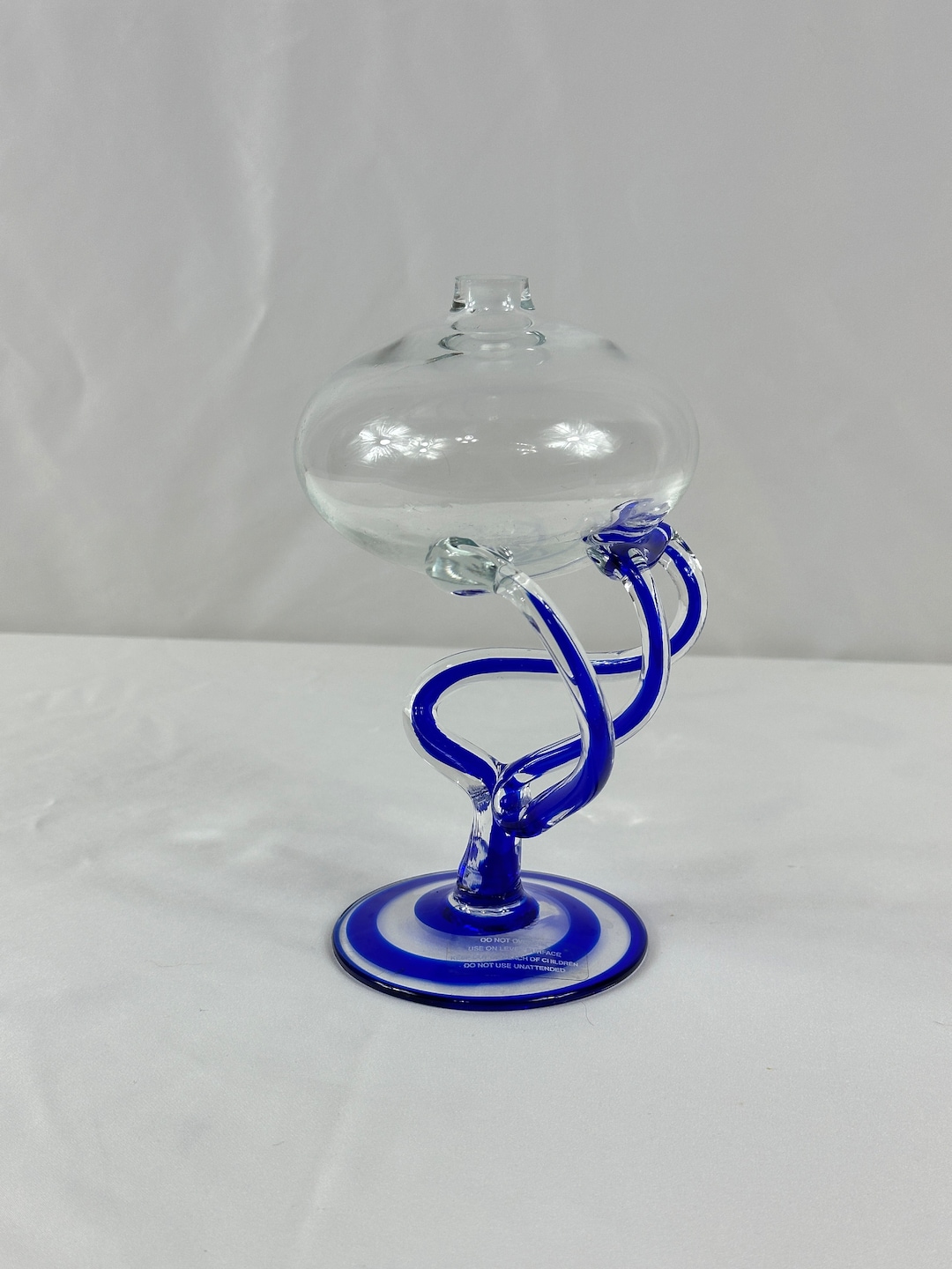 Vintage Jozefina Krosno Poland Hand Made Jellyfish Art Glass 7” Oil ...