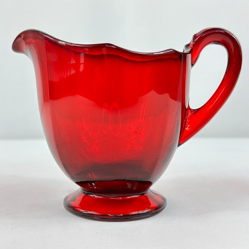 Red Depression Glass - Etsy