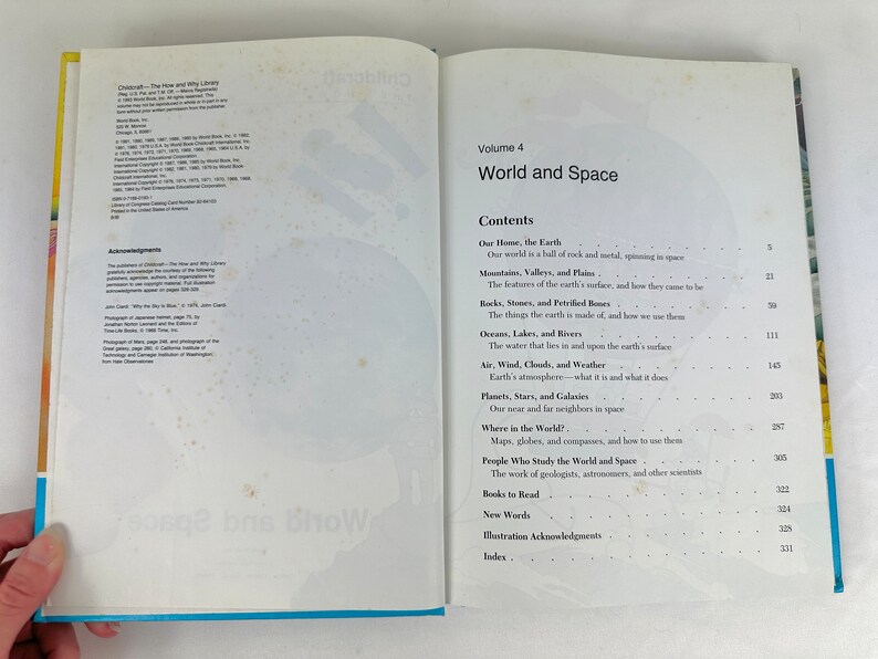 Childcraft the How and Why Library Volume 4 World and Space 1993 World ...