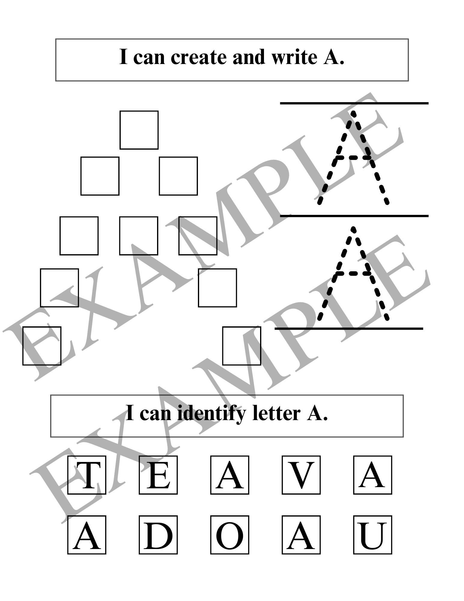 I Can Create, Write, and Identify LETTERS! - Etsy