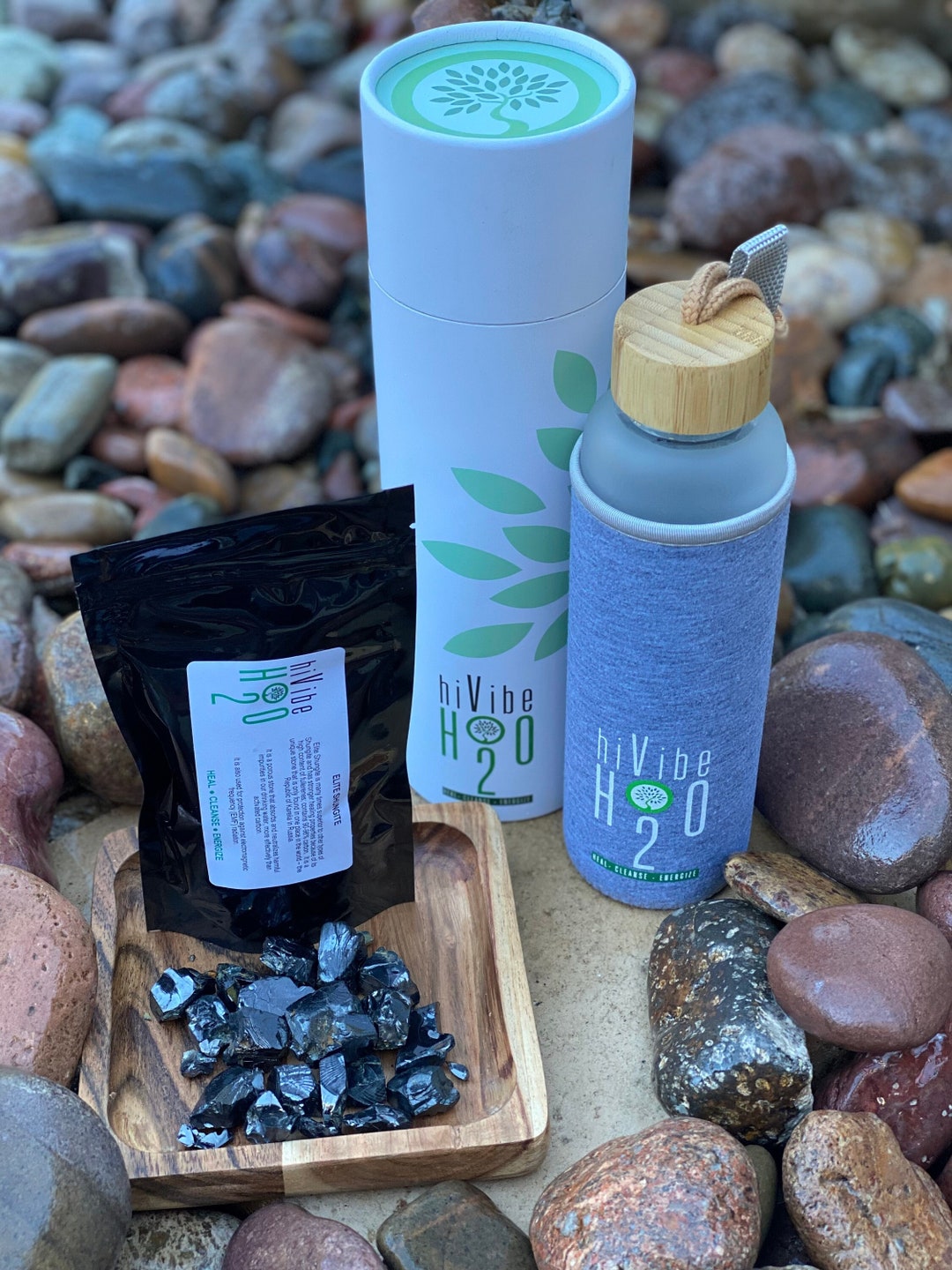 Shungite Water Bottle With 100 Grams of ELITE SHUNGITE - Etsy