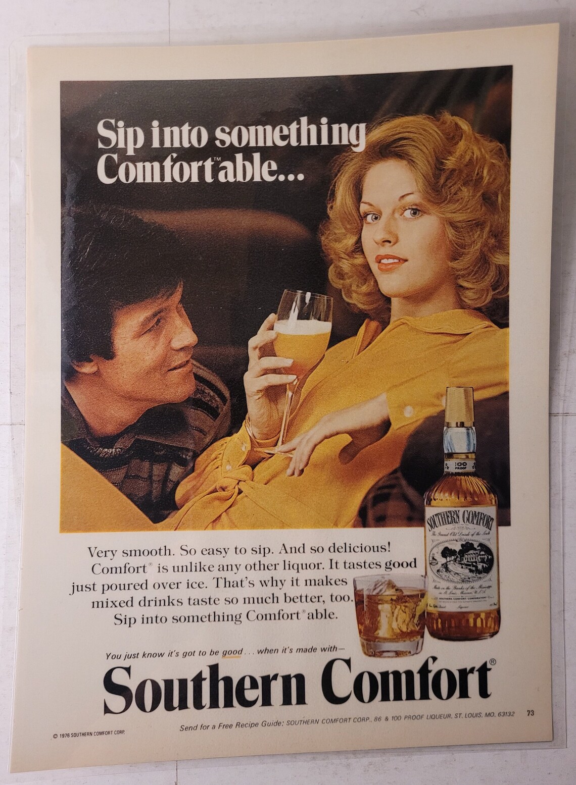 Vintage Southern Comfort "sip Into Something Comfortable" Magazine Ad ...