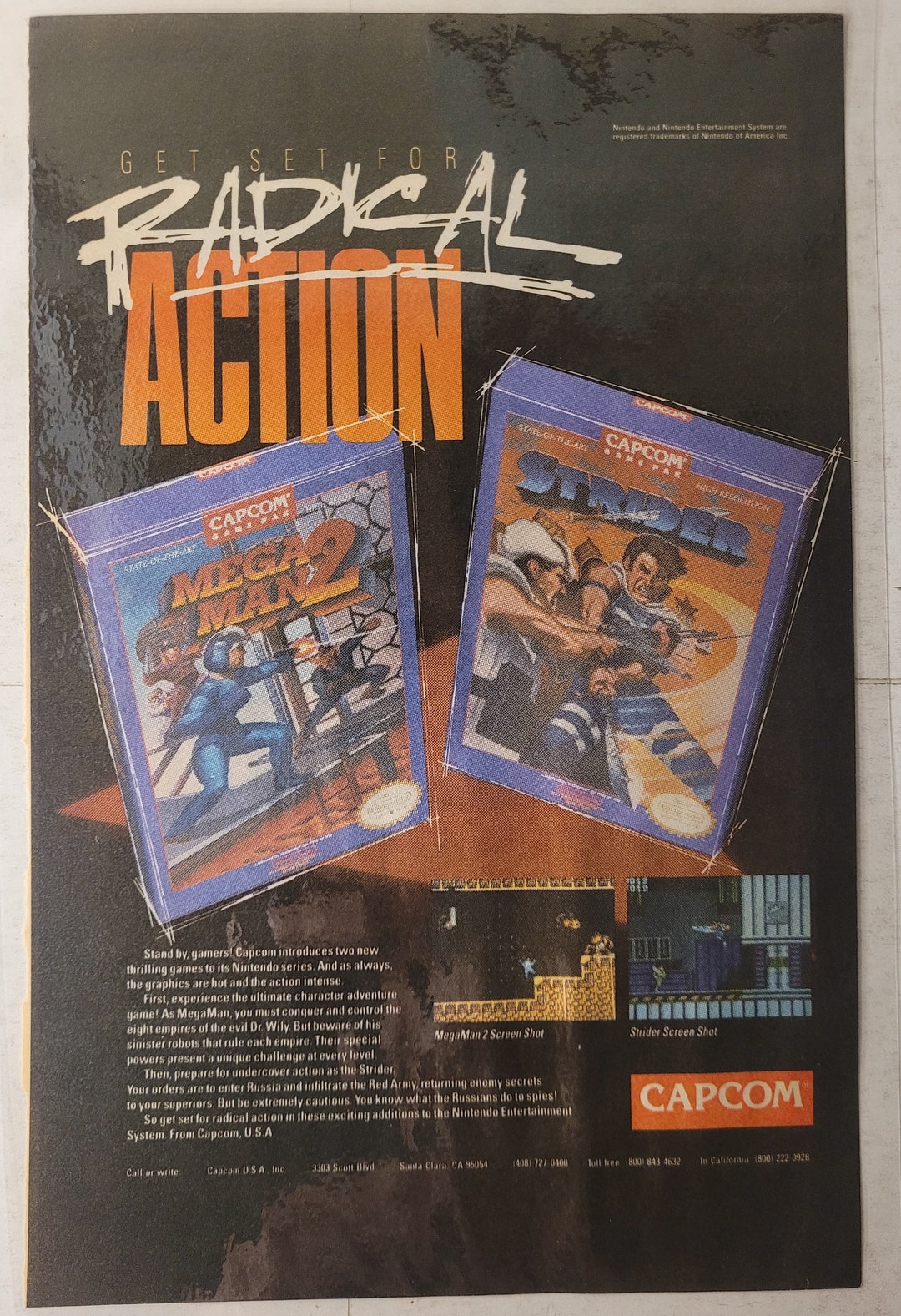 Mega Man 2 Capcom Nintendo Video Game Ad From Comic Book - Etsy