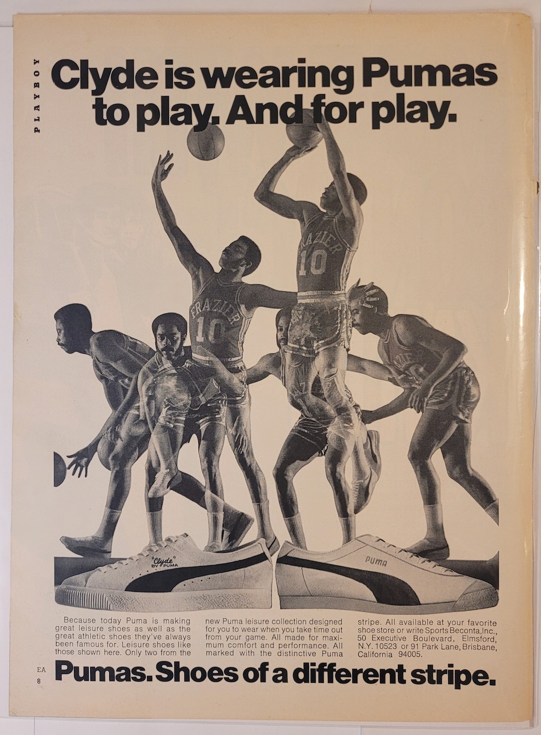 Vintage 1970s PUMA Walt Clyde Frazier Magazine Advertisement - Etsy