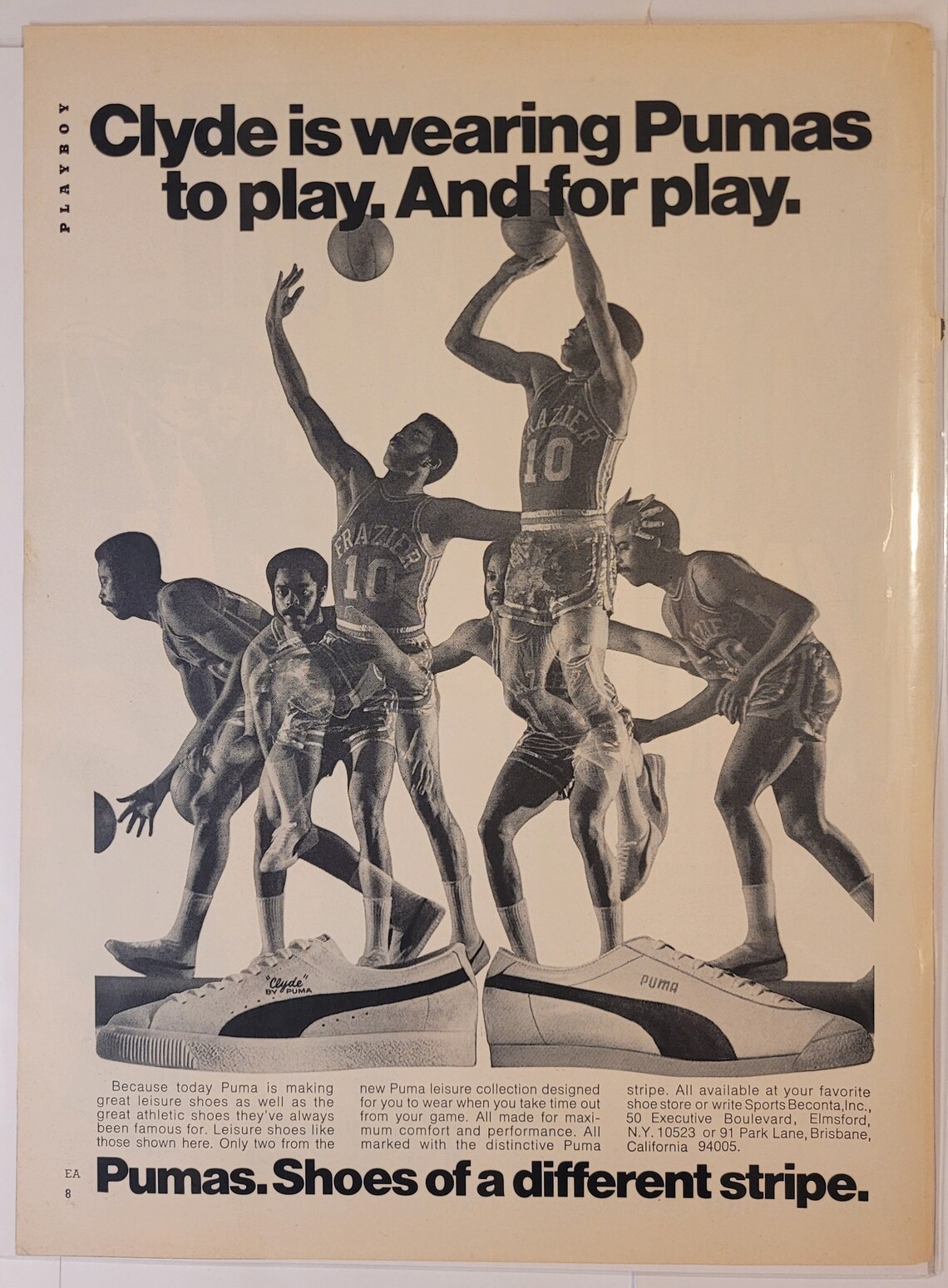 Vintage 1970s PUMA Walt Clyde Frazier Magazine Advertisement - Etsy