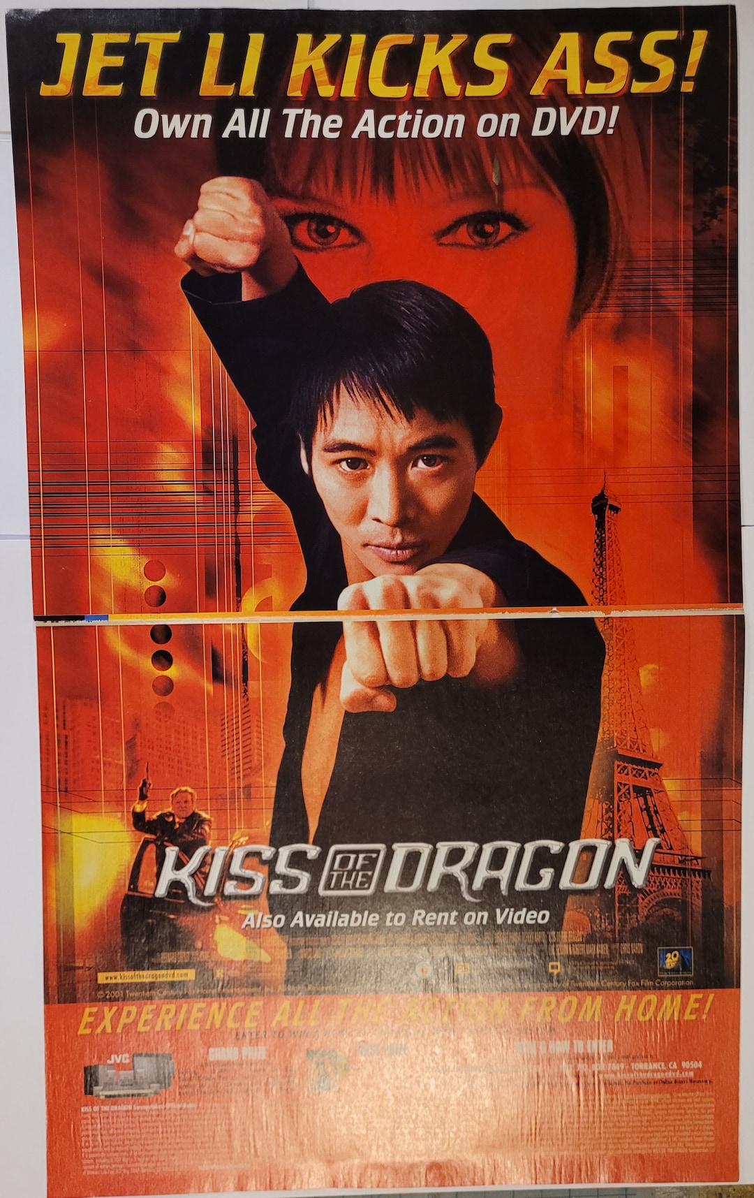2002 Kiss of the Dragon (jet Li) Movie Advertisement From Large Format ...