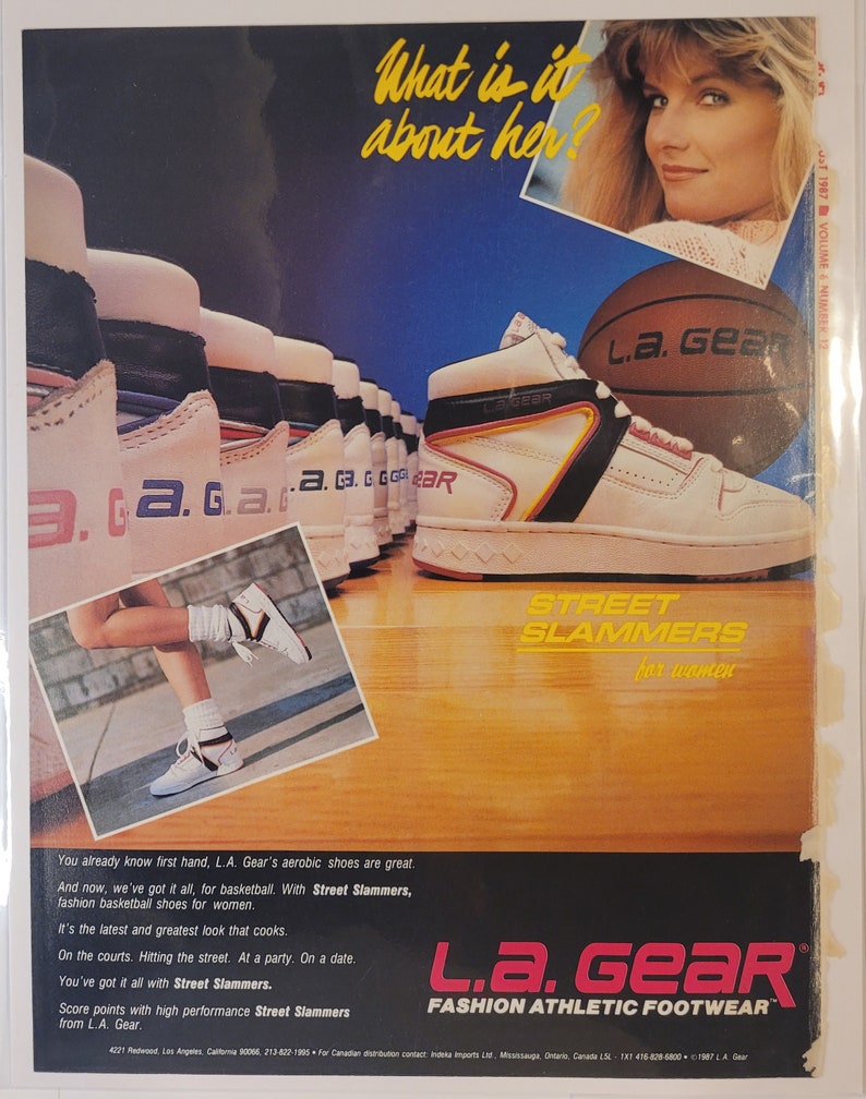 1987 L.A. Gear Sneakers Magazine Advertisement - Etsy
