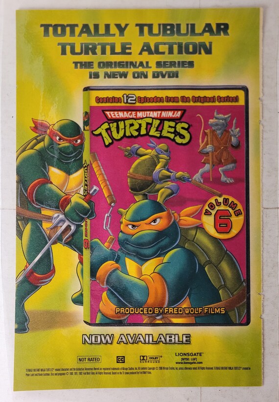 Teenage Mutant Ninja Turtles TMNT DVD Ad From Comic Book - Etsy