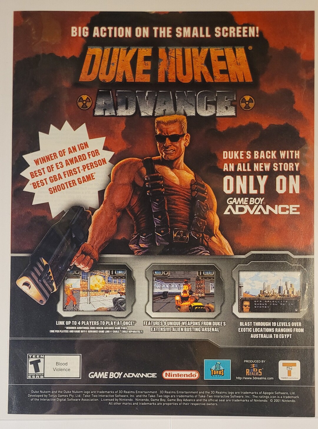 DUKE NUKEM Advantage Video Game Magazine Advertisement (game Boy ...