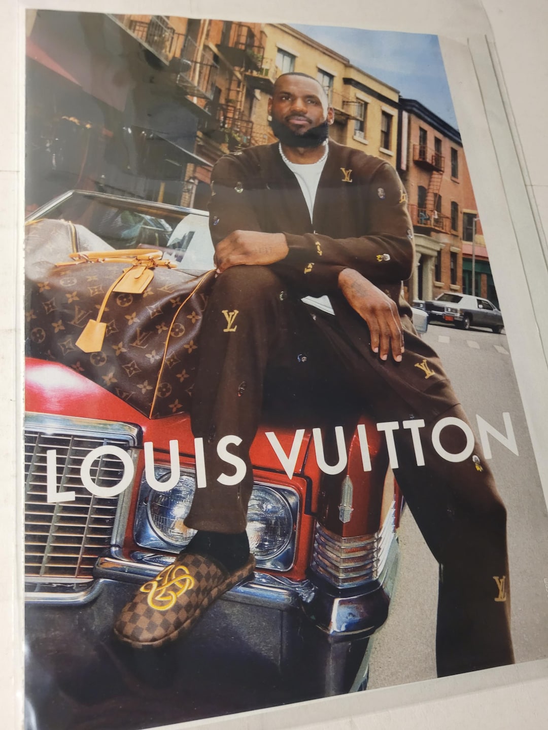 Lebron James Louis Vuitton Magazine Advertisement (hood of Vintage Red ...