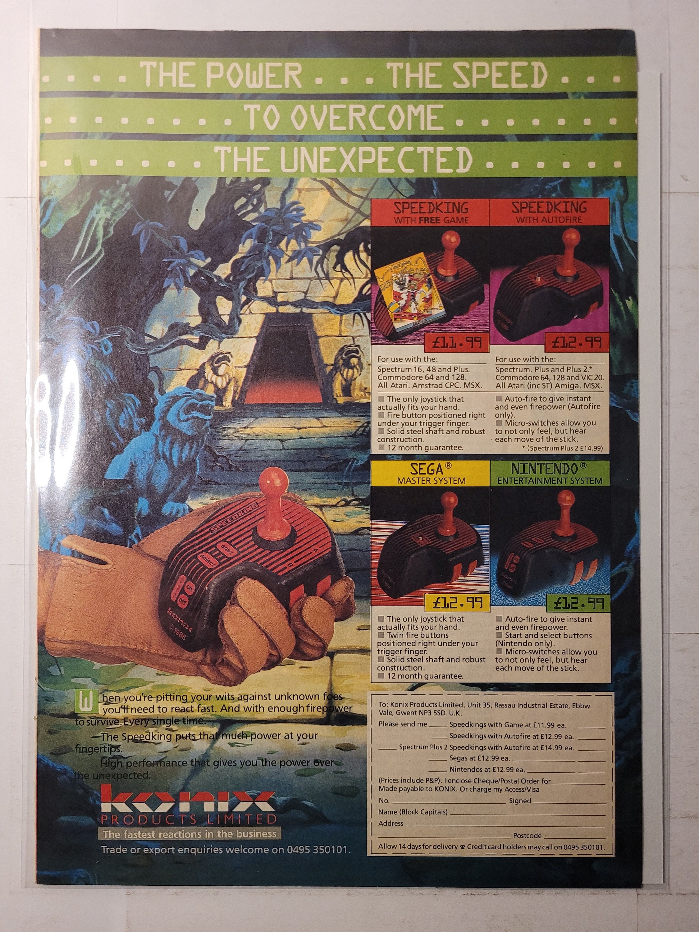 Vintage UK Konix Speedking Sega Master System/nintendo Entertainment ...